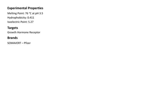 Pegvisomant Db00082 Approved Drug Ppt Download