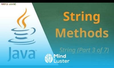 Learn Java String Methods Mind Luster