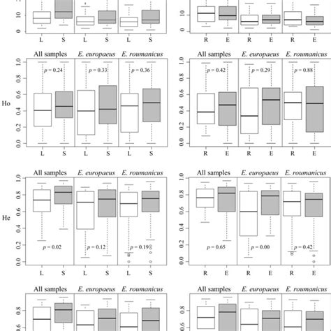 Boxplots Describing Variability And Genetic Diversity Measurements Per Download Scientific