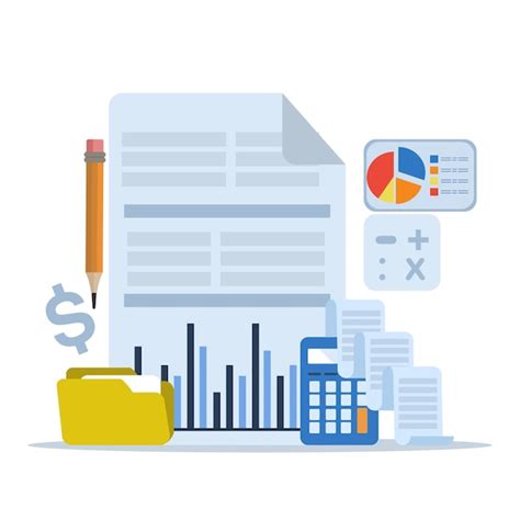 Premium Vector Vector Illustration Concept Of Financial Report Or