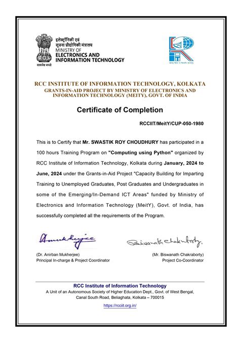 Swastik Roy Choudhury On Linkedin Python Skilldevelopment Meity