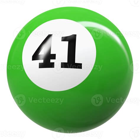 41 Número 3d Pelota Verde 36307426 Png