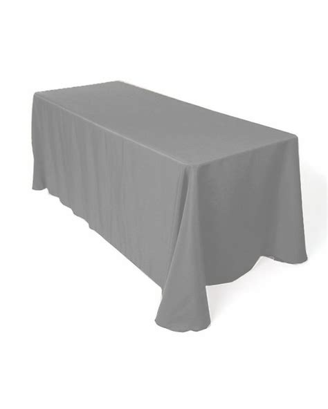 6ft Grey 3 Sided Rectangular Fitted Polyester Trestle Table Banqueting