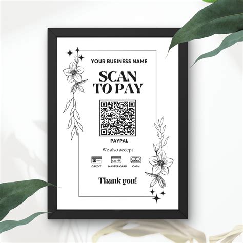Aesthetic Payment Qr Code Template Customize And Print Printable