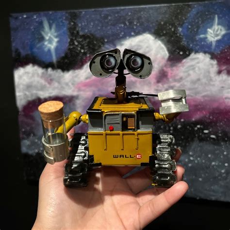Mini Wall E Robot 3d Figure With Backpack Handicraft Wall E And Eve