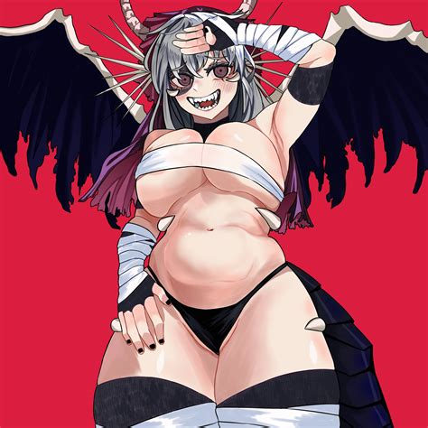 Sponki Jabberwock Black Souls Black Souls Absurdres Highres 1girl Areola Slip Arm Up