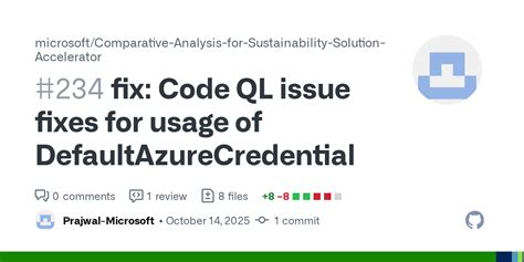 Fix Code Ql Issue Fixes For Usage Of Defaultazurecredential By Prajwal Microsoft · Pull Request