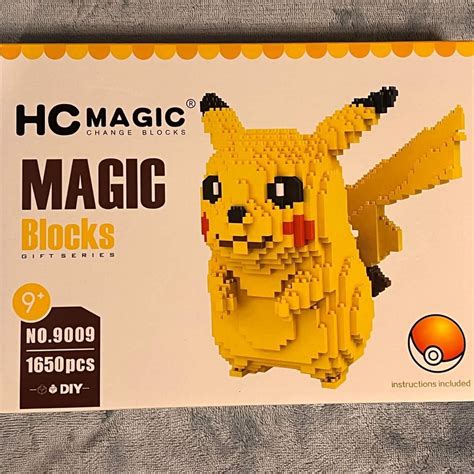 Hc Magic Models Block Pikachu Diy 1650 Pcs Model Depop