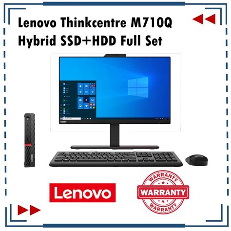 Pc Full Set Lenovo Thinkcentre M Q I Gb Ram Inch Lcd Monitor Gb Gb Ssd Tb Hdd Cw