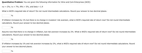 Solved Quantitative Problem You Are Given The Following Chegg Com
