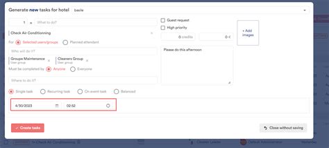 How To Create A Task Roomchecking