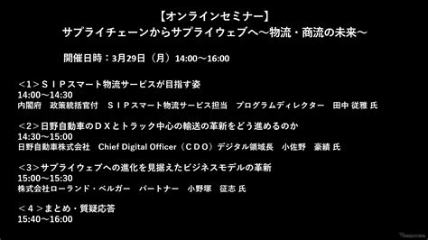 公開終了【セミナー見逃し配信】※プレミアム会員限定 サプライチェーンからサプライウェブへ～物流・商流の未来～ レスポンス（responsejp）