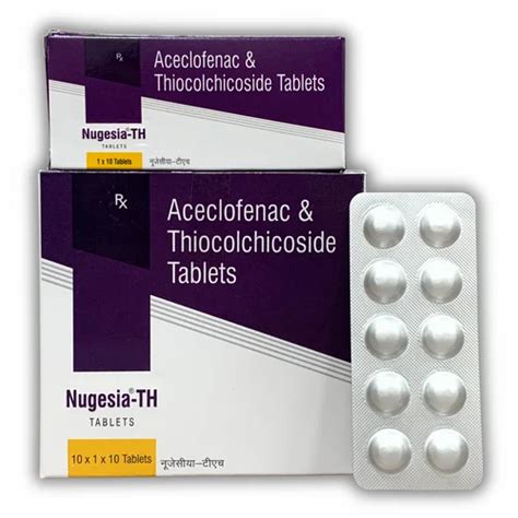 Aceclofenac Thiocolchicoside Tablets At ₹ 380 Box Aceclofenac