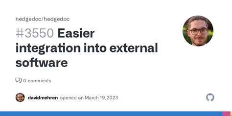 Easier Integration Into External Software Issue Hedgedoc