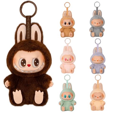 Labubu Keychain The Monster 2025 Zimomo Labubu Plush Keychain The