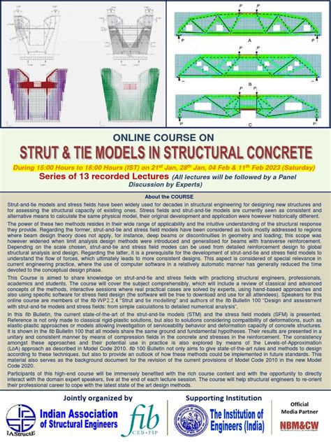 Flier Online Course On Strut And Tie Models In Structural Concrete From 21012023 Pdf
