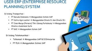 Sistem Informasi Bisnis Berbasis Sap Erp Pptx
