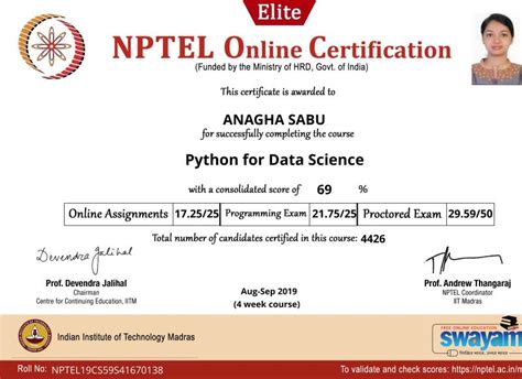Anagha Sabu On Linkedin Pythonfordatascience Nptel Swayam