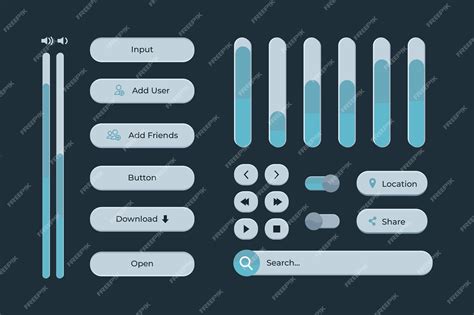 Premium Vector Flat Design Ui Kit Collection