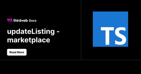 Updatelisting Marketplace Typescript Sdk