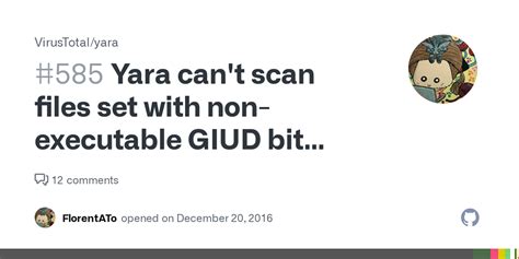 Yara Can T Scan Files Set With Non Executable Giud Bit Could Not Open File Issue