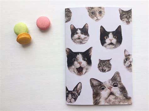 Cat Notebook OMG Illustrated Cats Lined Journal