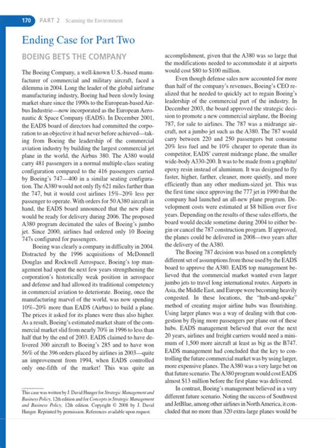Boeing Case Pdf Airbus Airlines