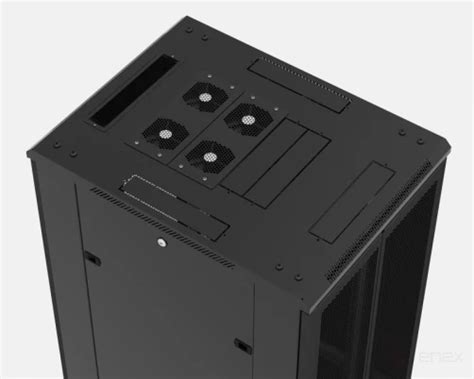 TTB-2266-DD-RAL9004 Floor cabinet 19-inch, 22U, 1166x600x600mm (HxWxD ...