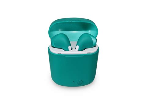 Wireless Earbuds In Rubberized Casing Teal Pocketnow Deals