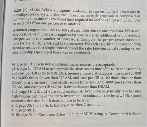 solved 1 15 [5] when a program is adapted to run on
