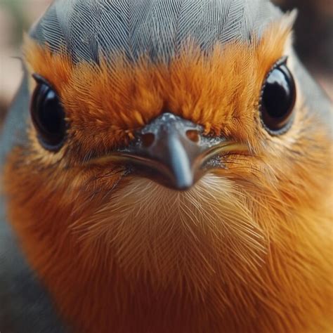 European Robin Closeup Premium Ai Generated Image