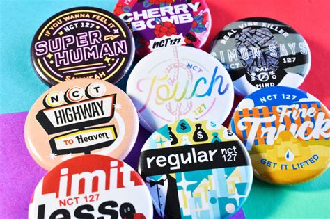 Nct 127 Updated Pinback Button Badges 125 Fire Truck Etsy Buttons
