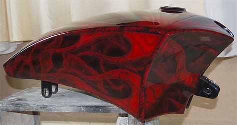 Mizobiker Flaming Candy Red Royal Enfield Bullet Paintjob