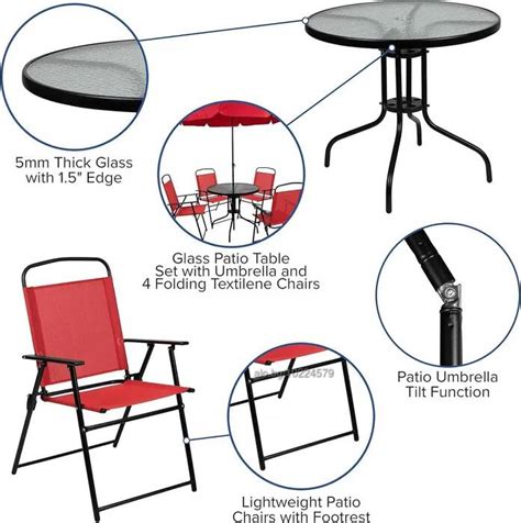 Градинскa маса чадър 4 стола 6 части Мебели за градината Пловдив Чудесен гради