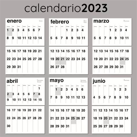 Kit Imprimible Calendario Almanaques 2023 Doble A4 Editable