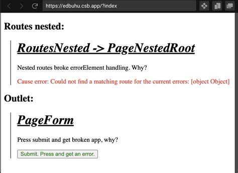 Bug Nested Routing Inside · Issue 10317 · Remix Runreact Router · Github