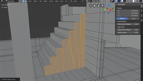 Mesh Can T Fill Staircase Sides Blender Stack Exchange