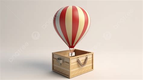 흰색 배경에 3d 렌더링의 열기구 비행 선물 상자 열기구 공기 풍선 풍선 장식 배경 일러스트 및 사진 무료 다운로드