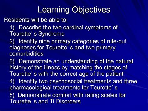 Ppt Tourettes Syndrome And Tic Disorders Powerpoint Presentation
