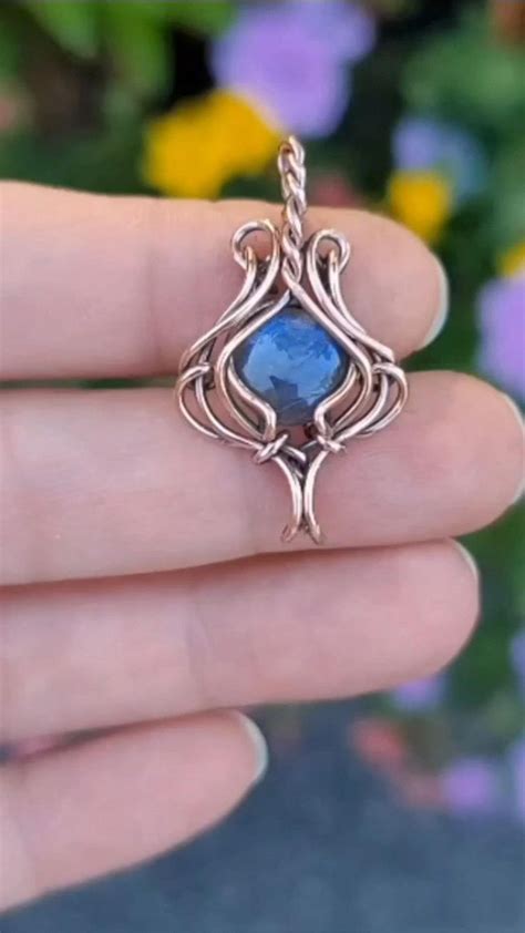 Diy Wire Stone Pendant 😍 Wire Wrapped Stone Jewelry Wire Work Jewelry Handmade Wire Jewelry