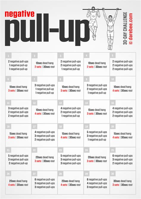 Perfect Pullup Workout Chart Pdf Blog Dandk