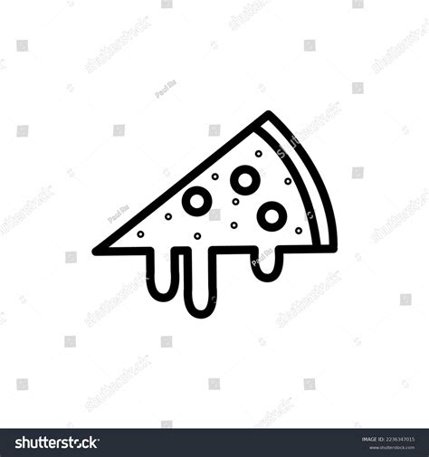 Pizza Slice Icon Template Vector Street Stock Vector Royalty Free