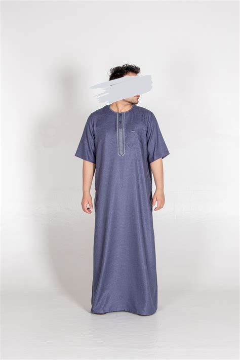 Fancy Vampire Grey Jalabiya For Men Casual Islamic Wear For Men