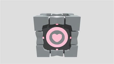Aperture Science Weighted Companion Cube 3d Model By Egg Shellius