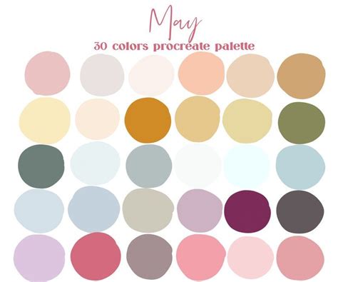 May Neutrals Procreate Color Palette IPad Procreate Swatches
