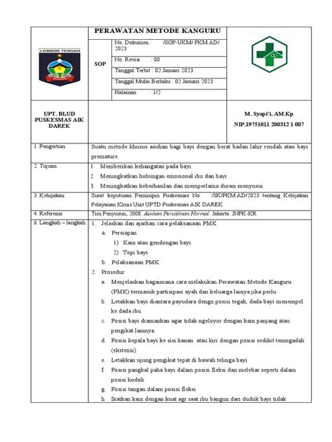 Perawatan Metode Kanguru Pdf