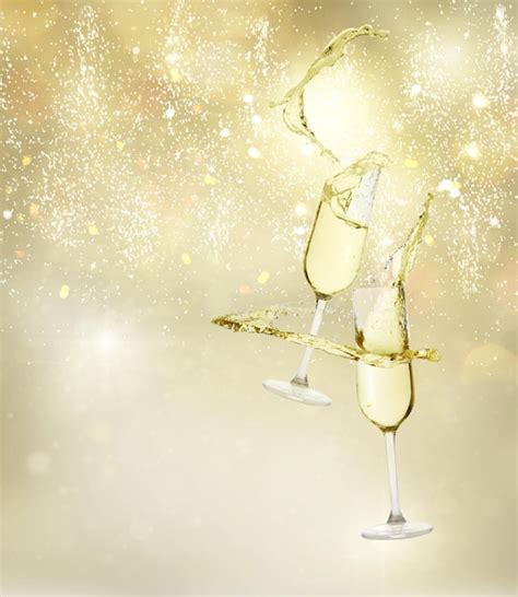 Premium Photo Two Champagne Glasses