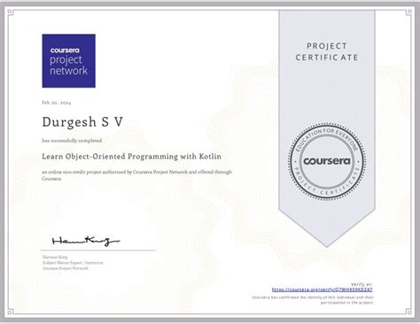 Completed Oop Course With Kotlin Durgesh S V Posted On The Topic Linkedin