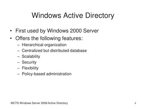 Ppt Mcts Guide To Configuring Microsoft Windows Server 2008 Active Directory Powerpoint