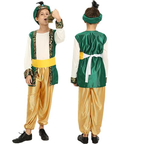 万圣节演出服儿童服装成人男中东阿拉伯衣服神话阿拉丁神灯道具虎窝淘